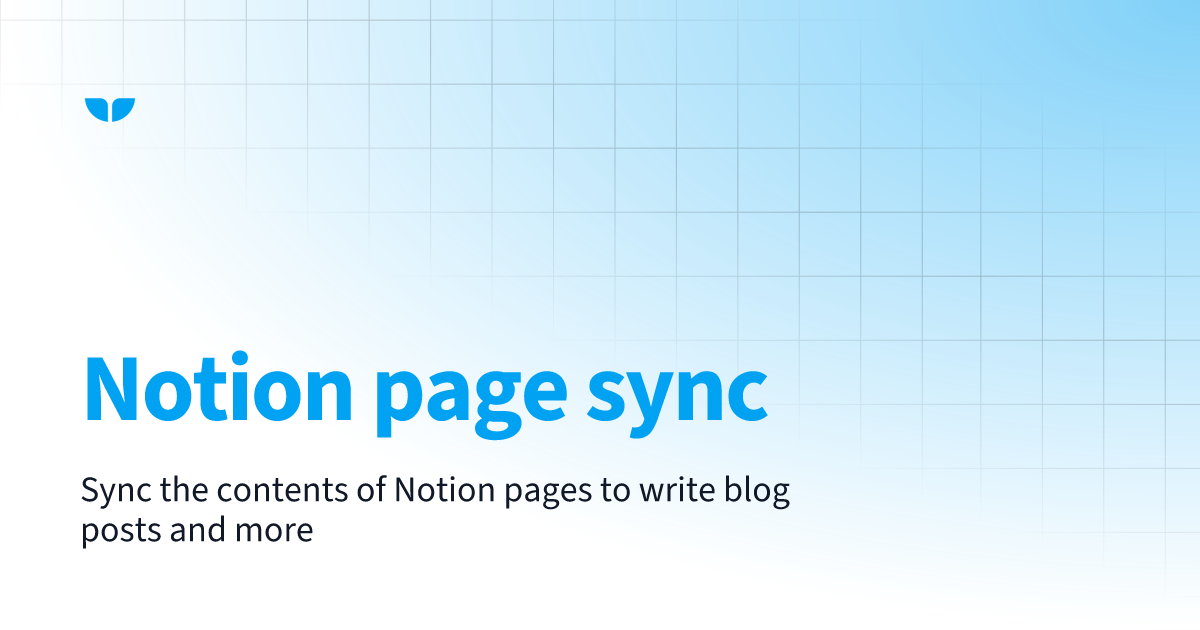 Notion page sync | Welcome to Whalesync