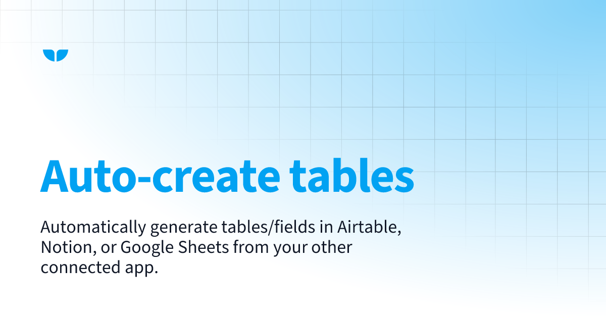 Auto-create tables | Welcome to Whalesync