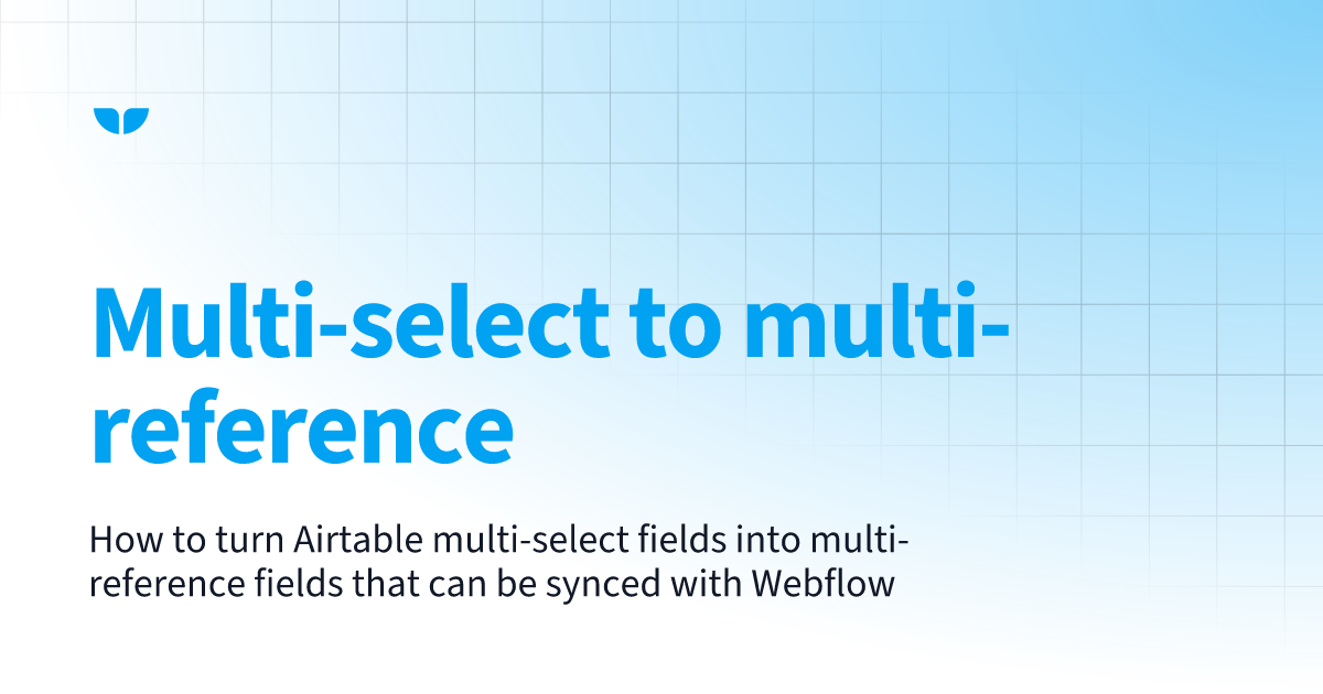Multi-select to multi-reference | Welcome to Whalesync